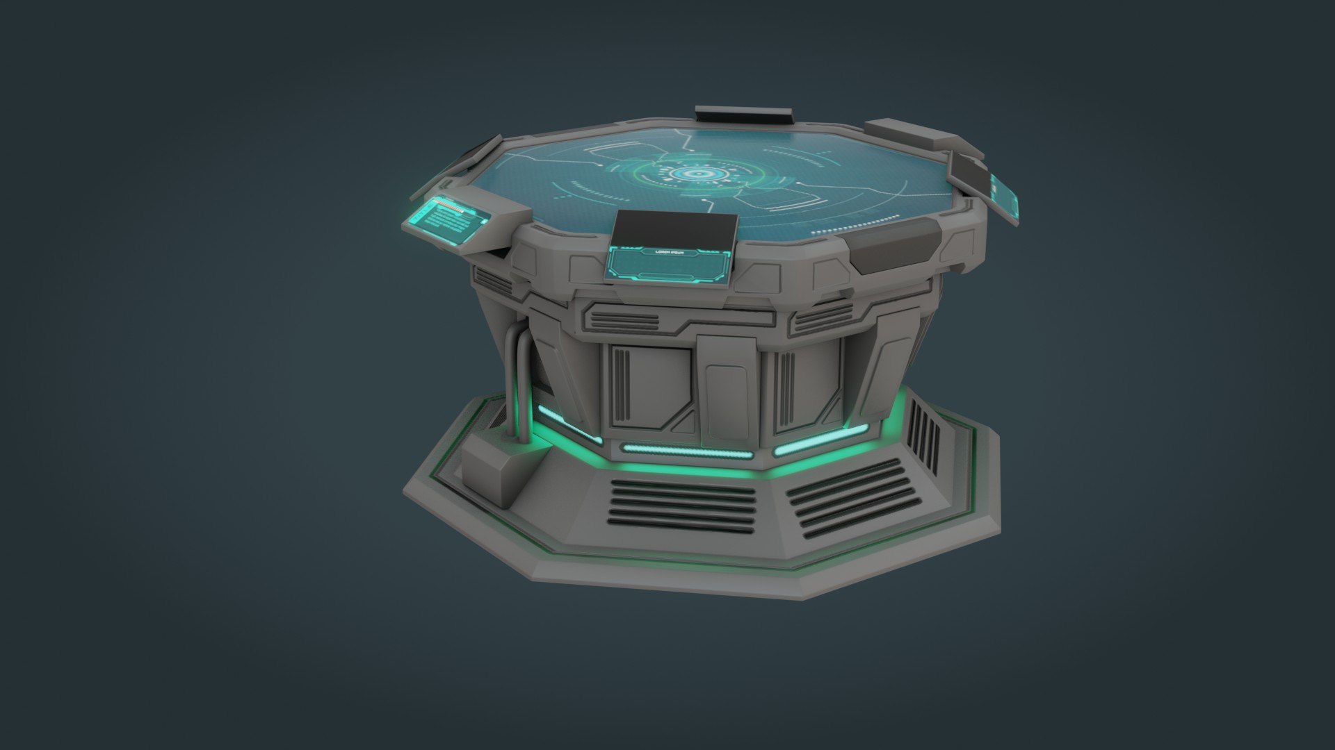 3D model Sci-fi Work Bench - Low poly - PBR - Game ready - TurboSquid ...