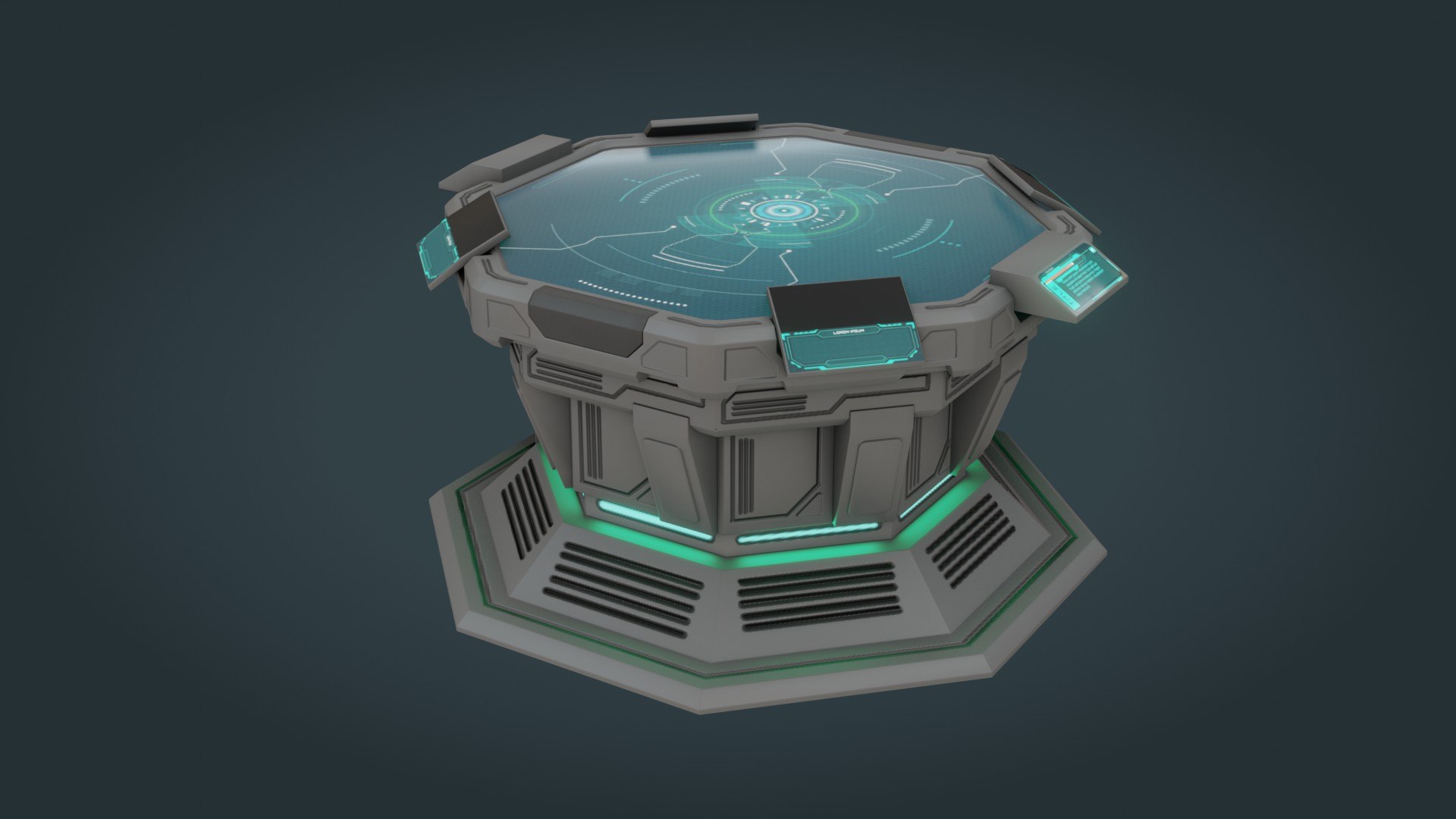 3D model Sci-fi Work Bench - Low poly - PBR - Game ready - TurboSquid ...