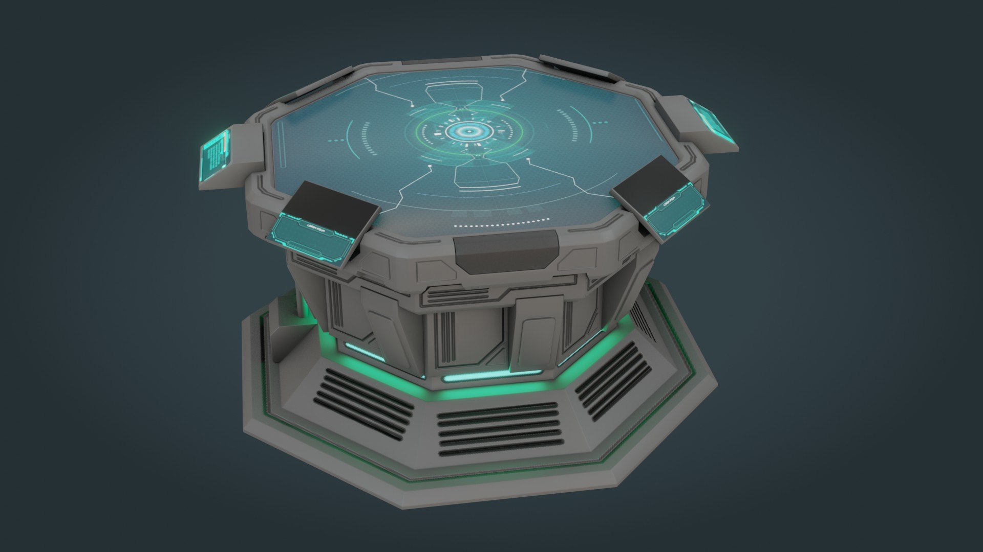 3D model Sci-fi Work Bench - Low poly - PBR - Game ready - TurboSquid ...