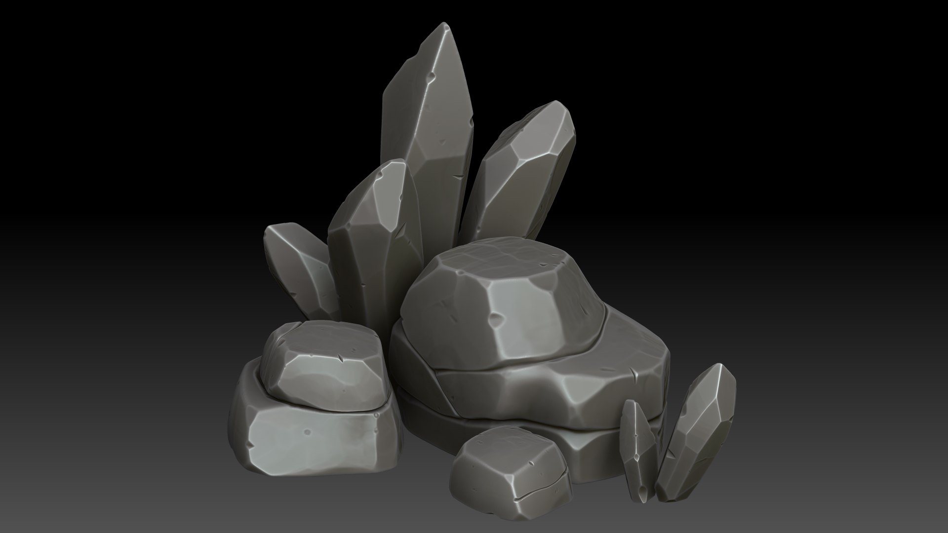 3D Stylized Rocks And Crystals - TurboSquid 2080231