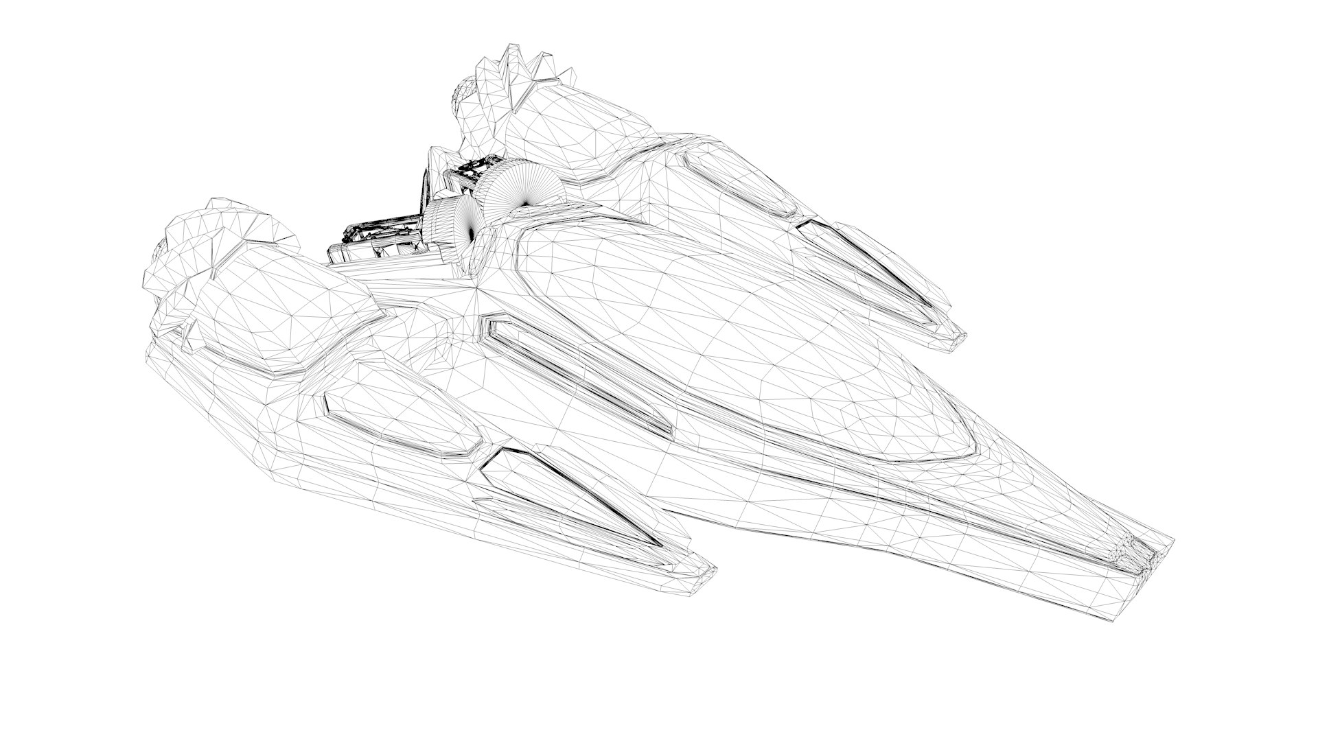 Futuristic Space Ship 1 Model - TurboSquid 1968051