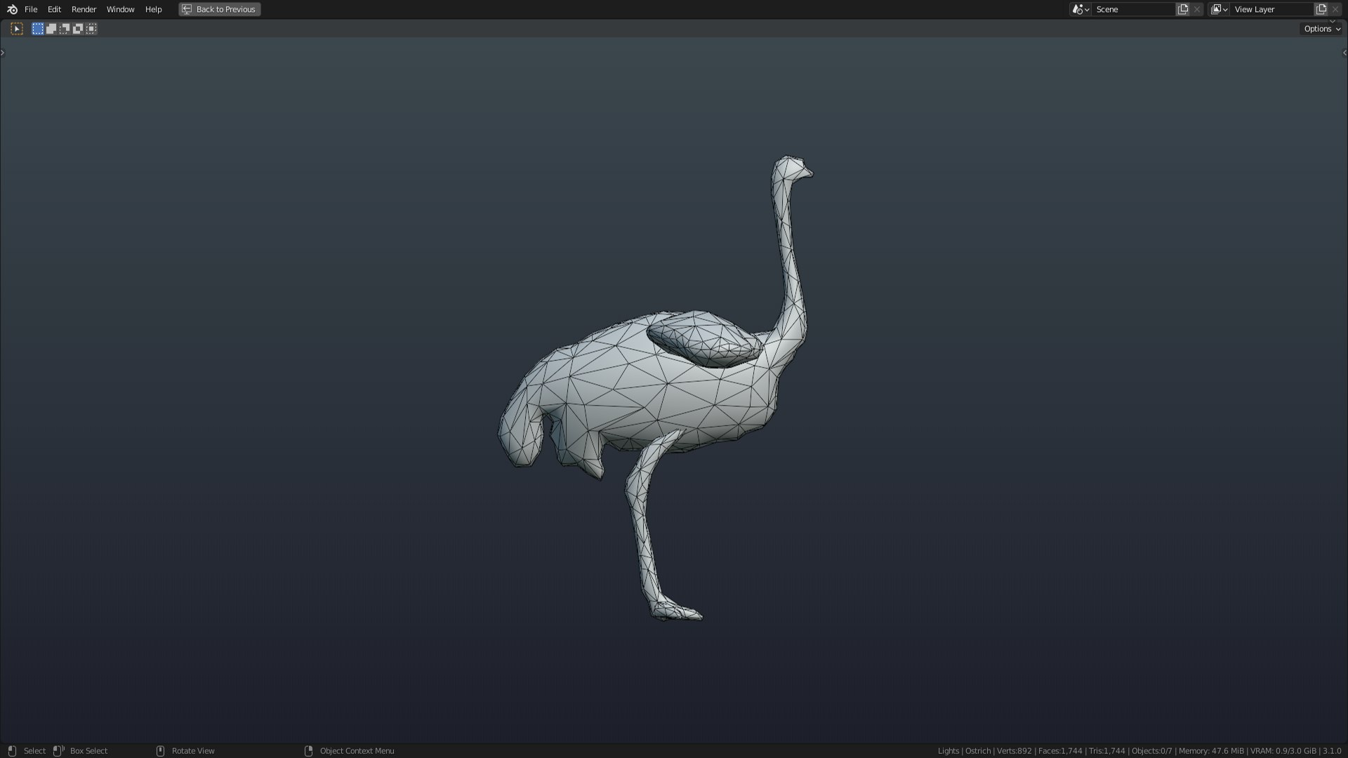 3D Low Poly Ostrich Rigged With Realistic Texture model - TurboSquid ...