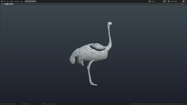 3D Low Poly Ostrich Rigged With Realistic Texture model - TurboSquid ...