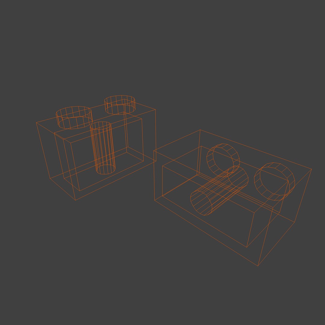 3d Piece Lego Brick 1x2