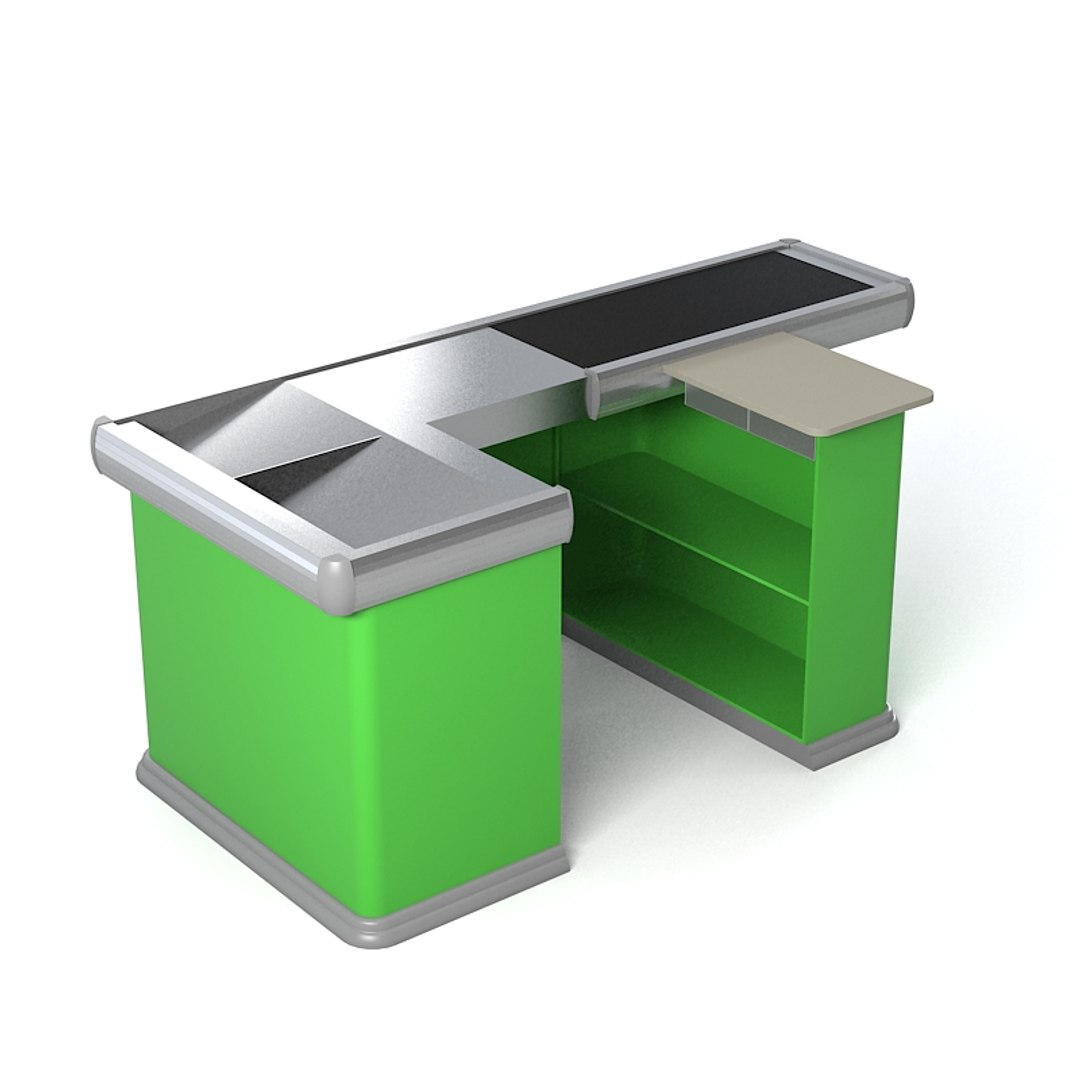 cash table supermarket 3d max