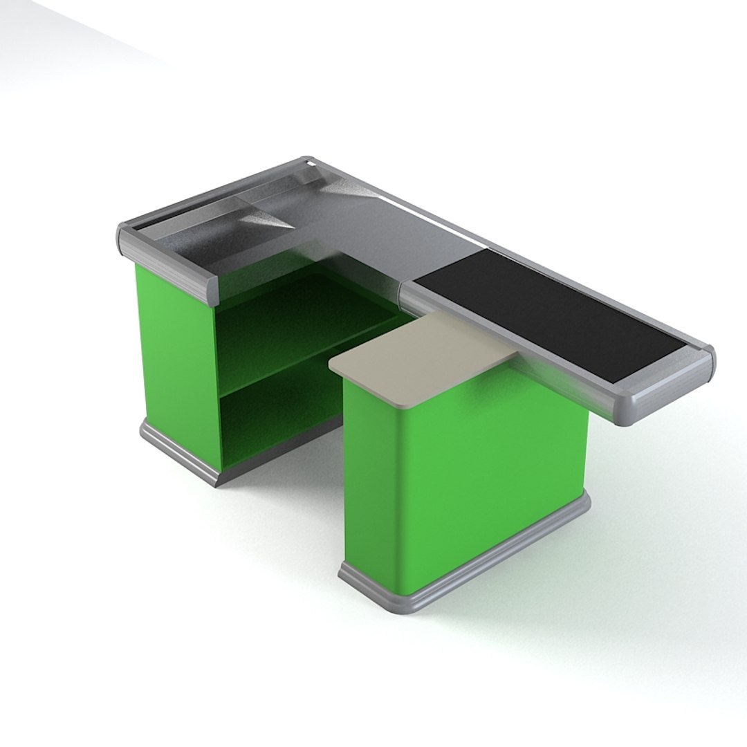 cash table supermarket 3d max