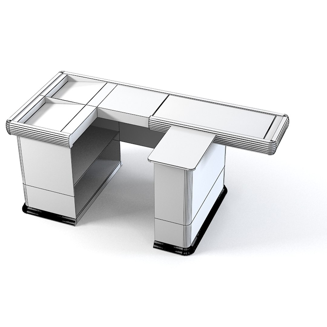 cash table supermarket 3d max