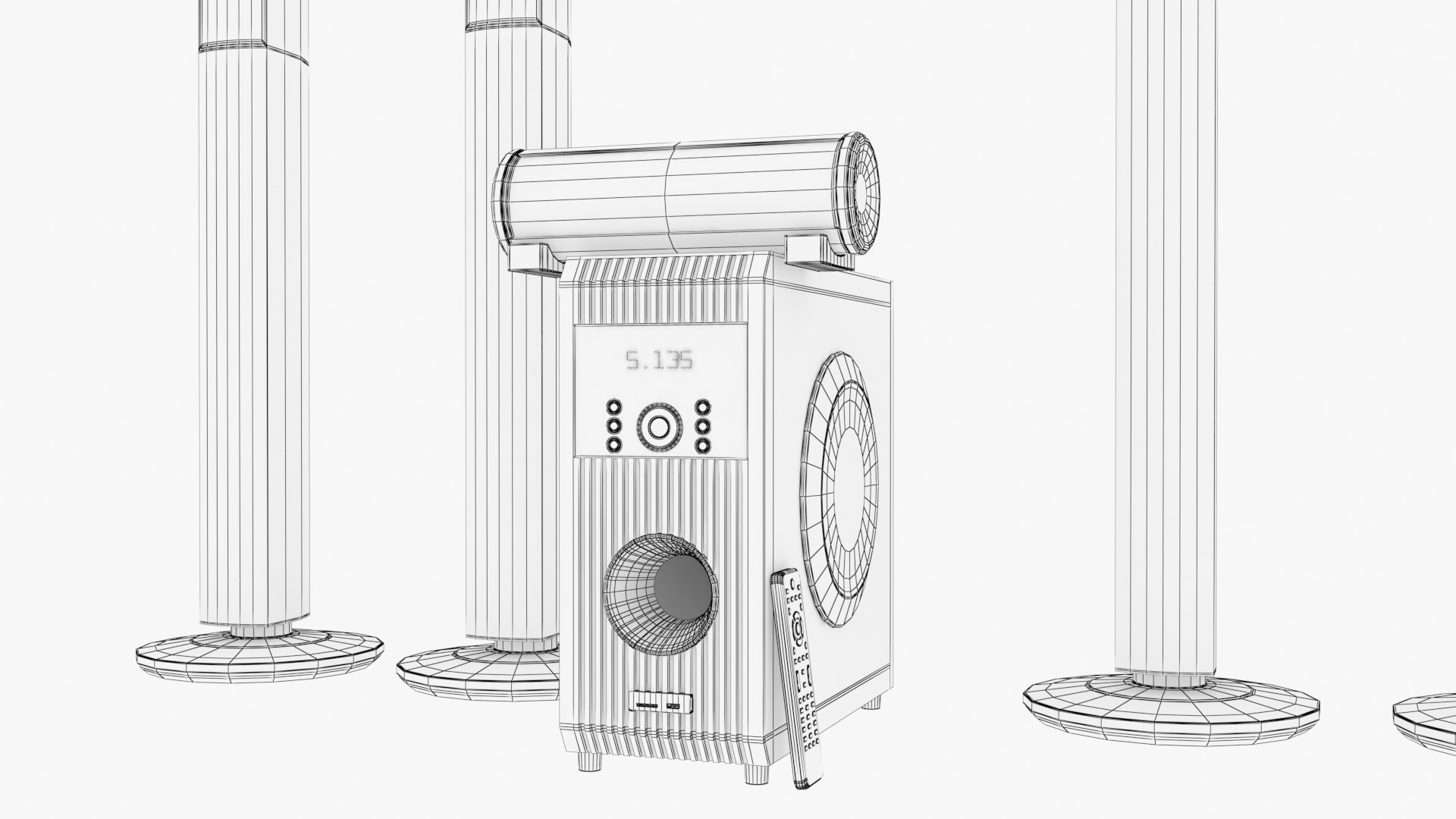 3D surround speakers sub model - TurboSquid 1636853