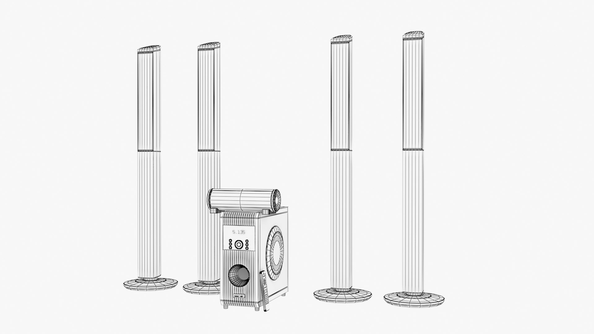 3D surround speakers sub model - TurboSquid 1636853