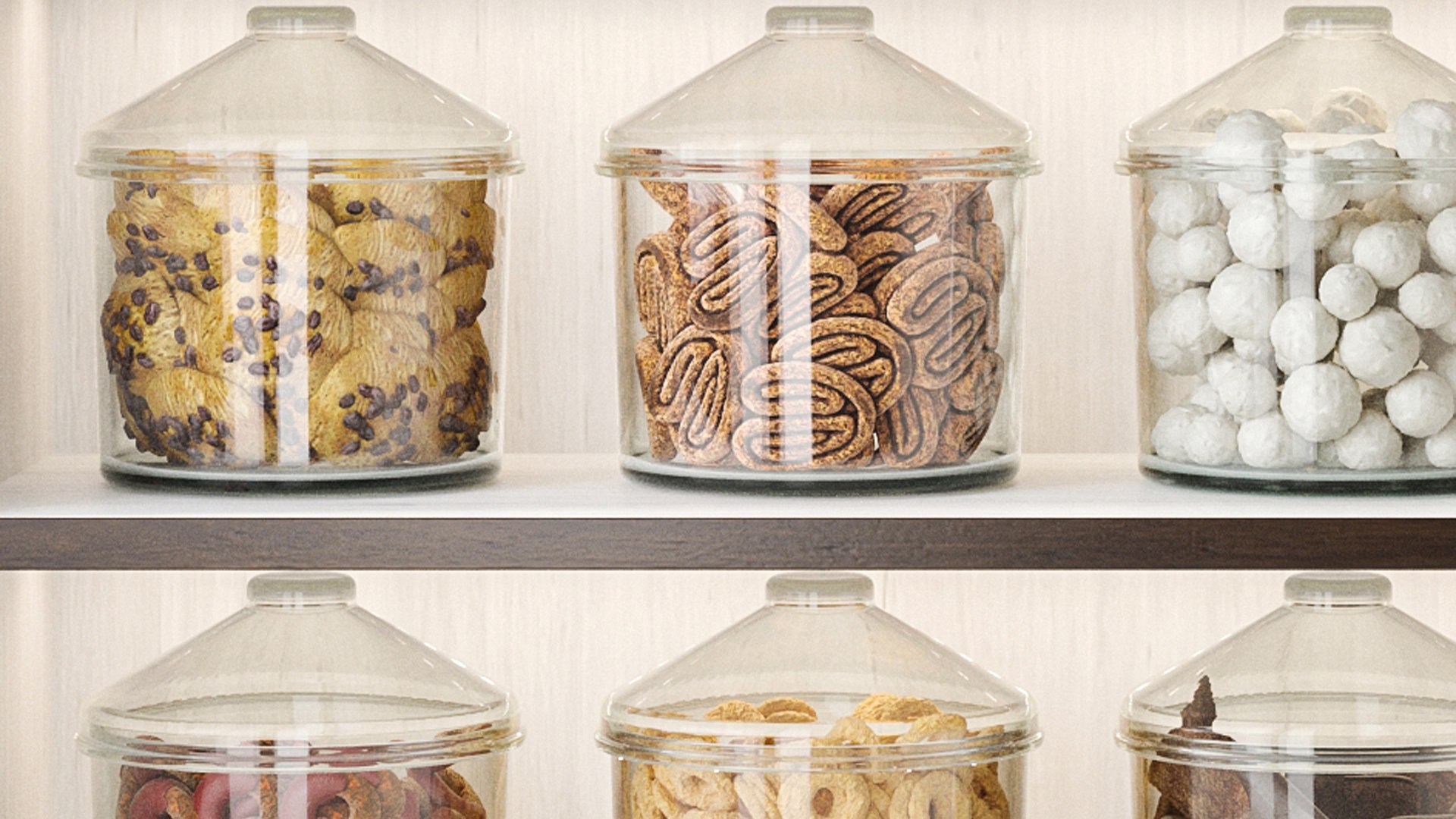 Shelf With Cookies And Sweets Model - TurboSquid 2324164