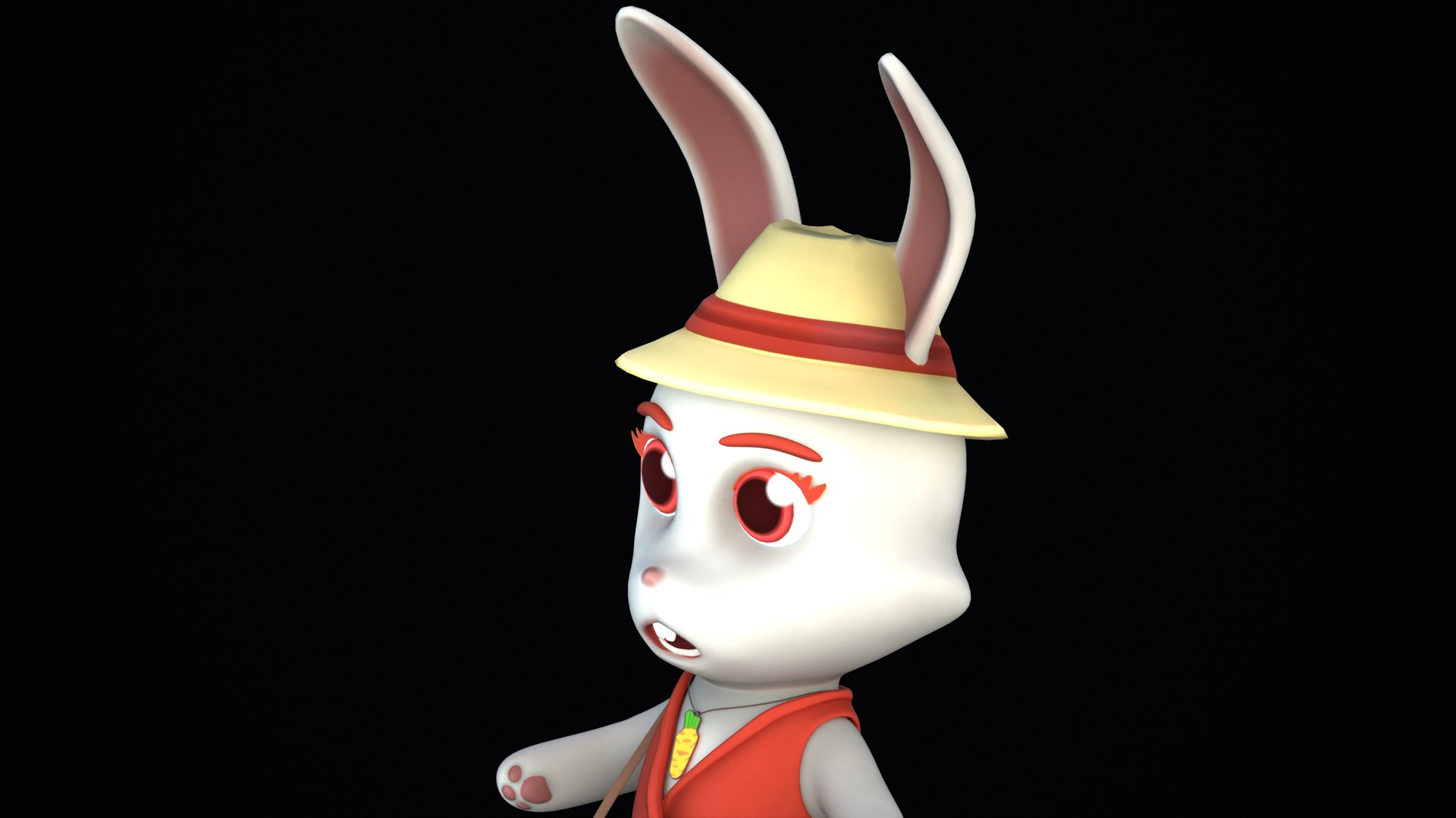 Mrs Rabbit Cartoon Character PBR model - TurboSquid 2154728