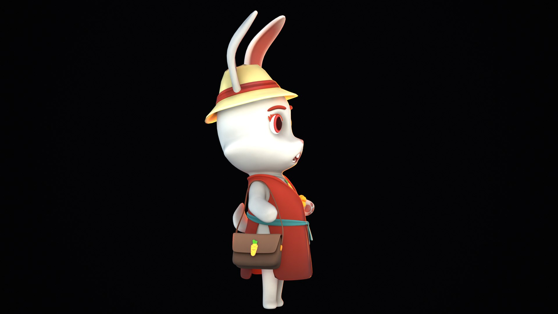 Mrs Rabbit Cartoon Character PBR Model - TurboSquid 2154728