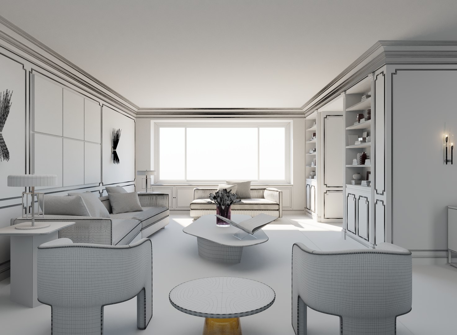3D Luxury Interior Model - TurboSquid 1876417
