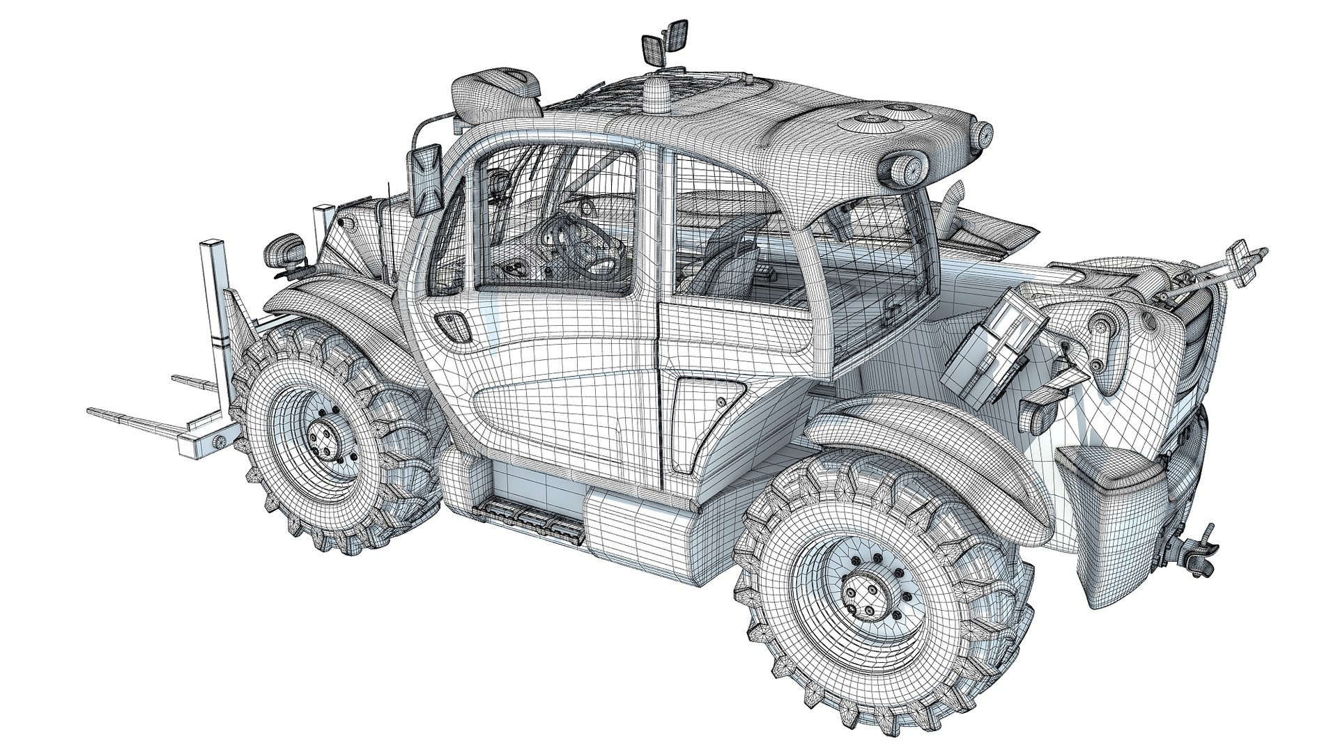 3D Telehandler Forklift Construction - TurboSquid 1673065