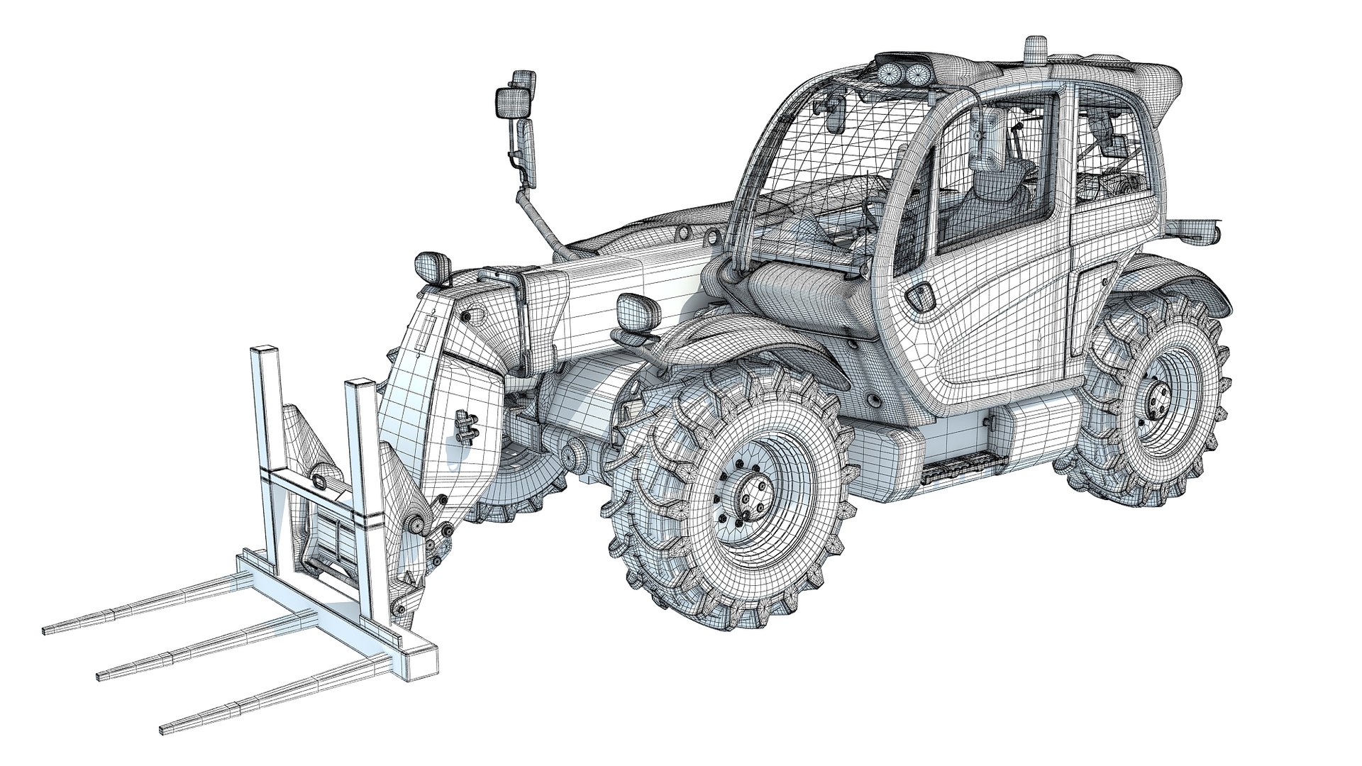 3D Telehandler Forklift Construction - TurboSquid 1673065