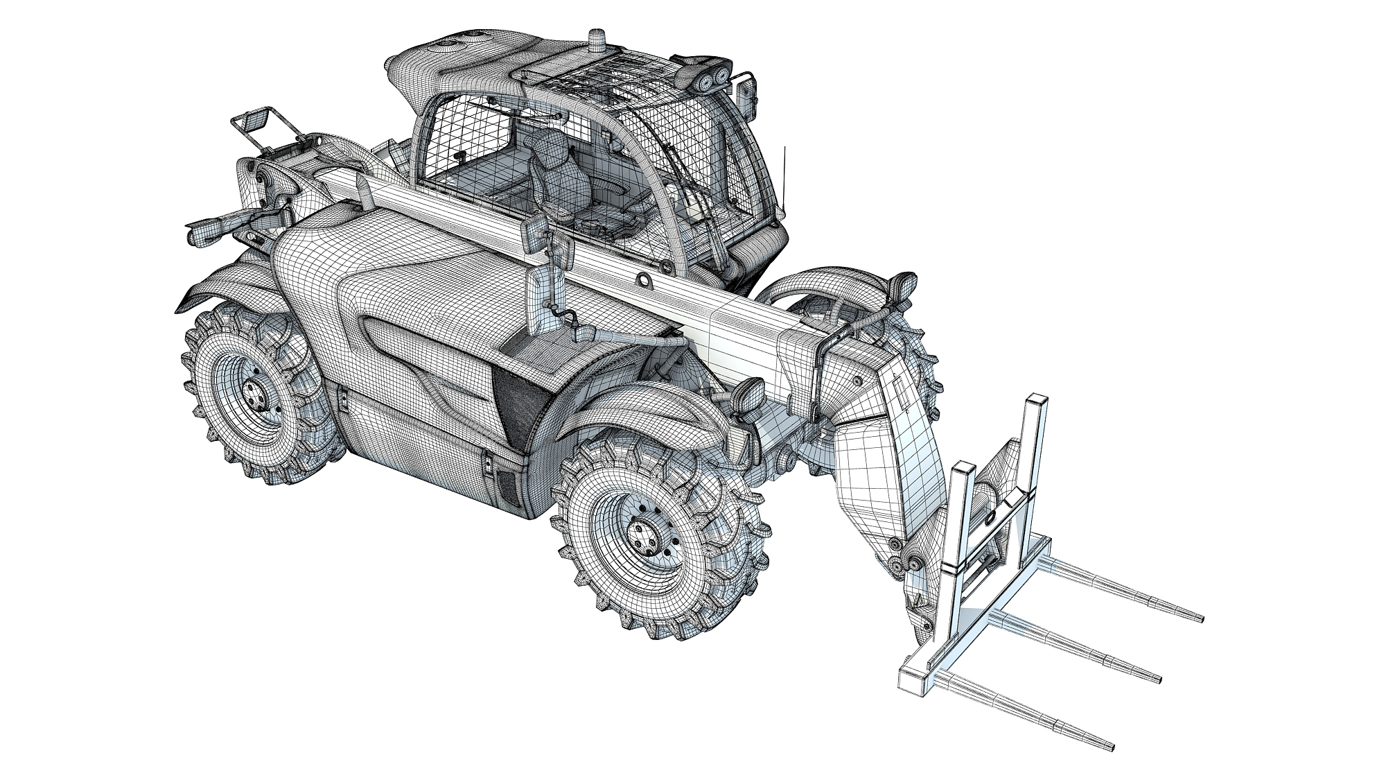 3D telehandler forklift construction - TurboSquid 1673065