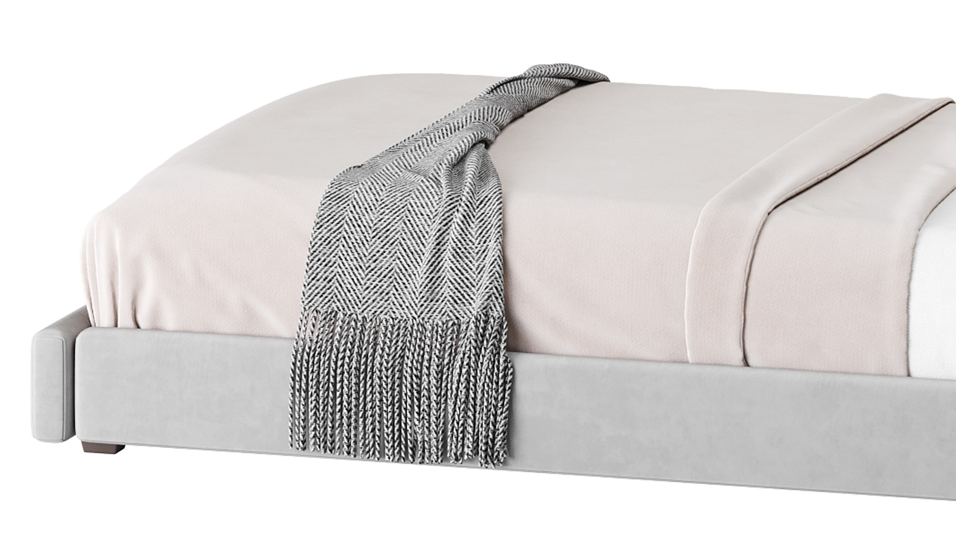 Fasde Grey Bed 3D Model - TurboSquid 2223996