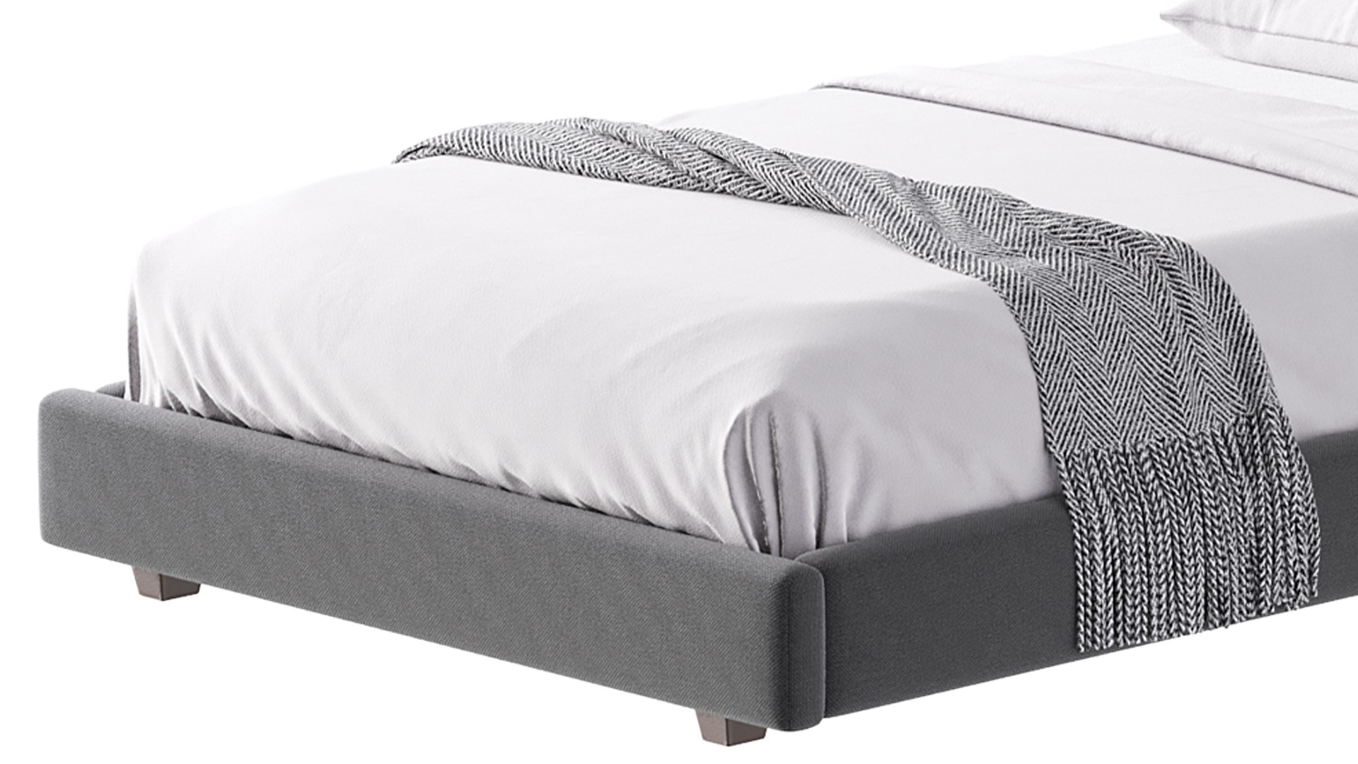 Fasde Grey Bed 3D Model - TurboSquid 2223996