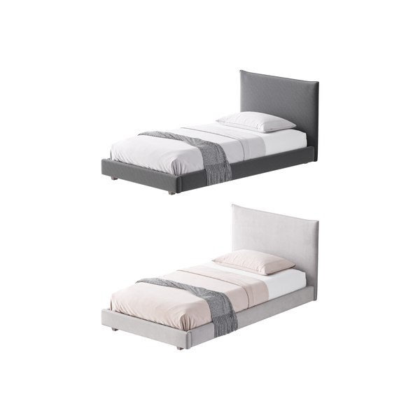 modelo 3d Cama gris Fasde - TurboSquid 2223996