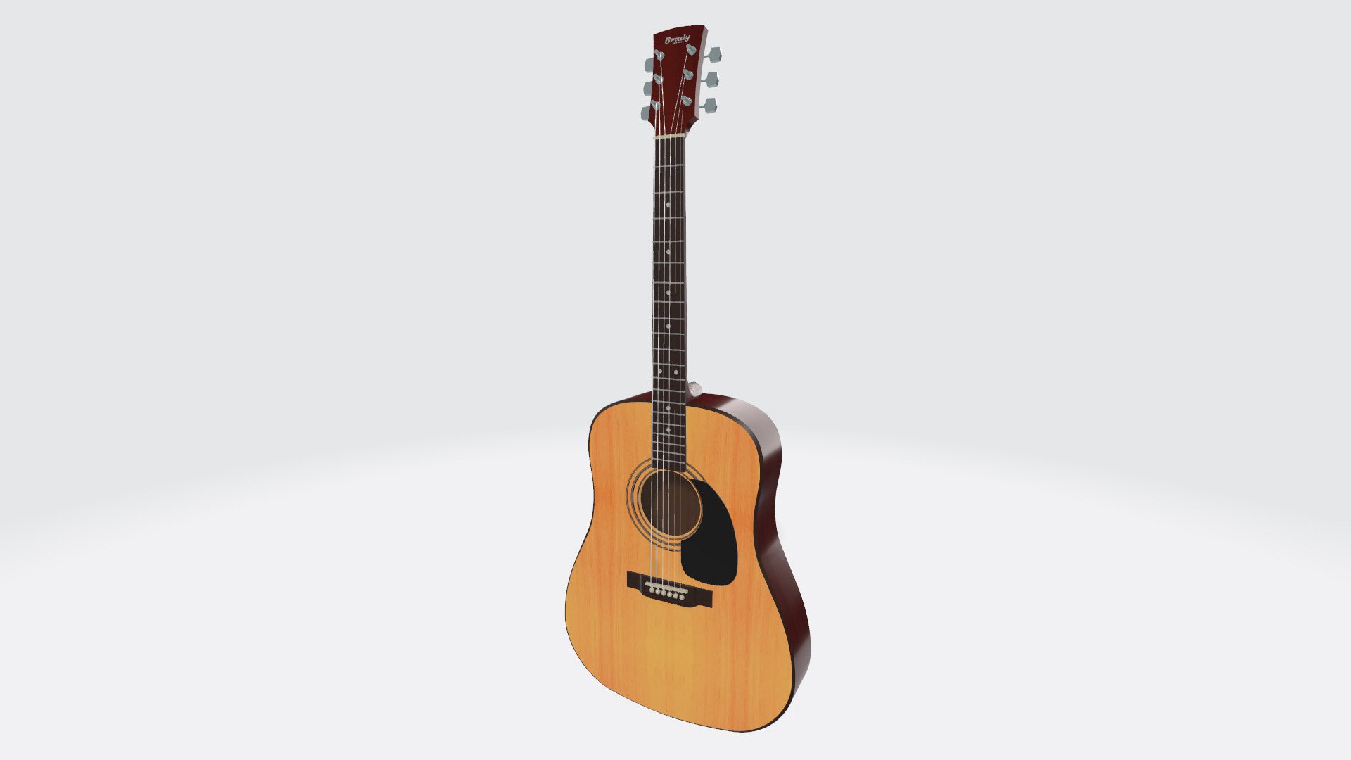 3D Acoustic Guitar - Standard Six String - TurboSquid 2251349