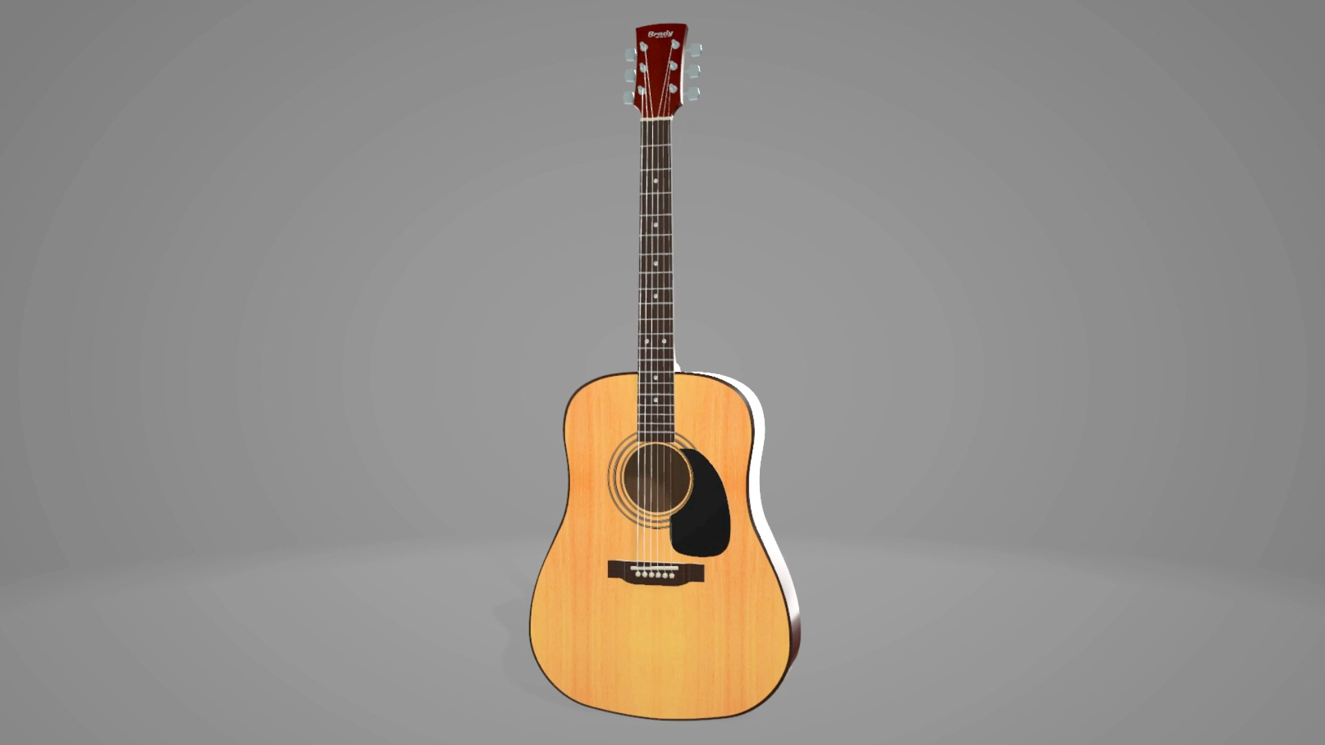 3D Acoustic Guitar - Standard Six String - TurboSquid 2251349