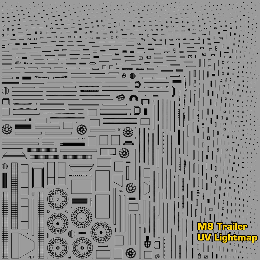 Rigged M8 Trailer GameReady LODs 3D Model - TurboSquid 1822461