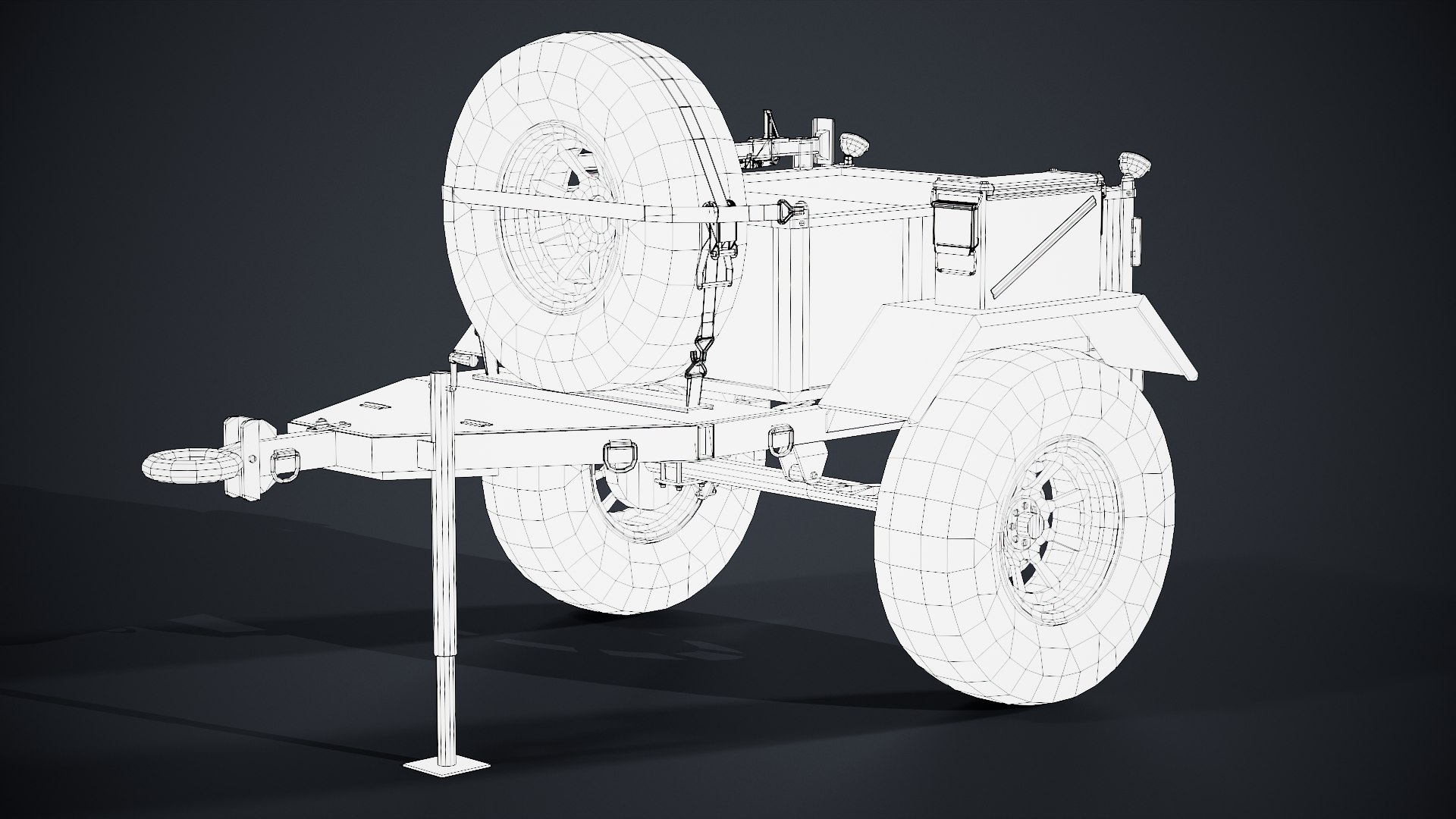 Rigged M8 Trailer GameReady LODs 3D Model - TurboSquid 1822461