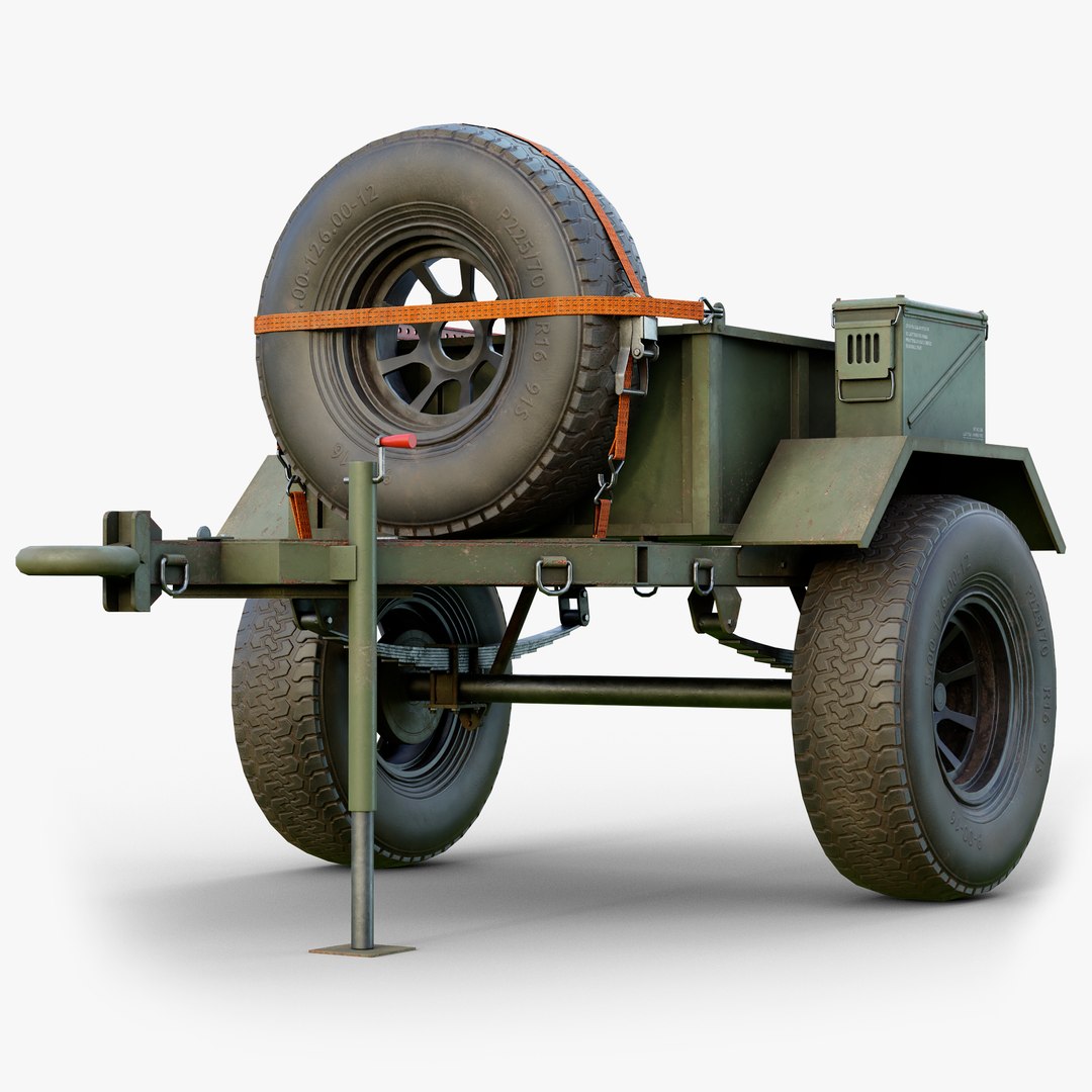 Rigged M8 Trailer GameReady LODs 3D model - TurboSquid 1822461