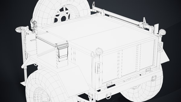 Rigged M8 Trailer GameReady LODs 3D model - TurboSquid 1822461
