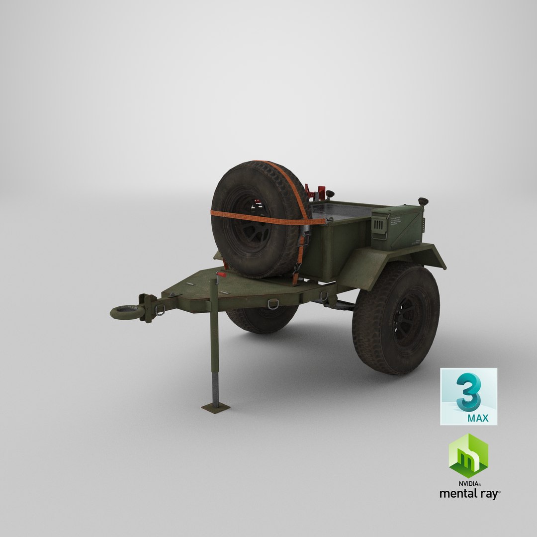 Rigged M8 Trailer GameReady LODs 3D model - TurboSquid 1822461