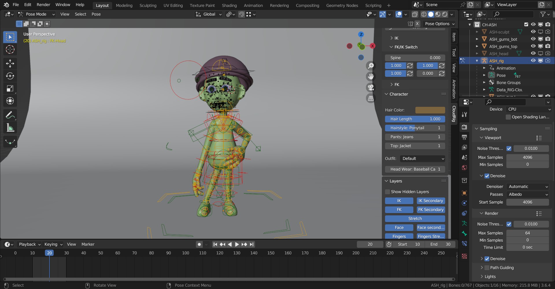ASH- Cartoon Character Model - TurboSquid 2307896