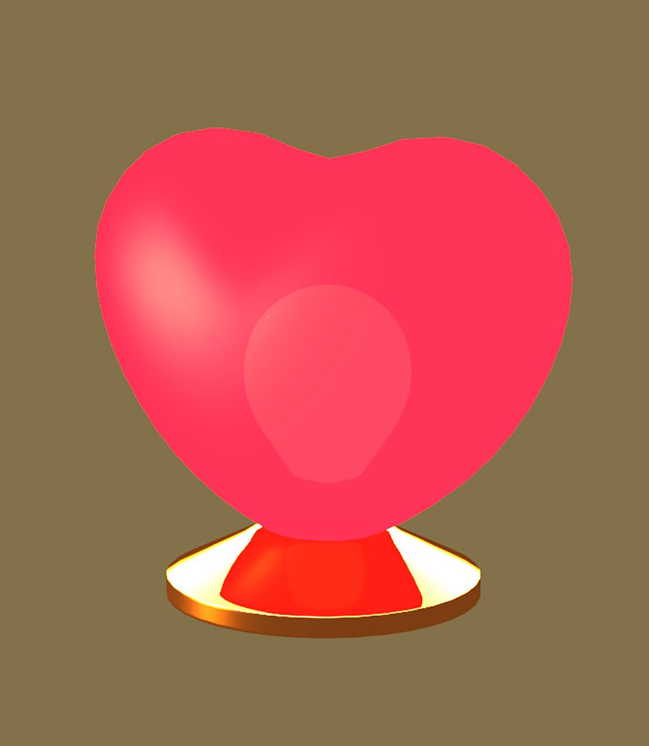 3D model Heart Table Lamp - TurboSquid 2116468