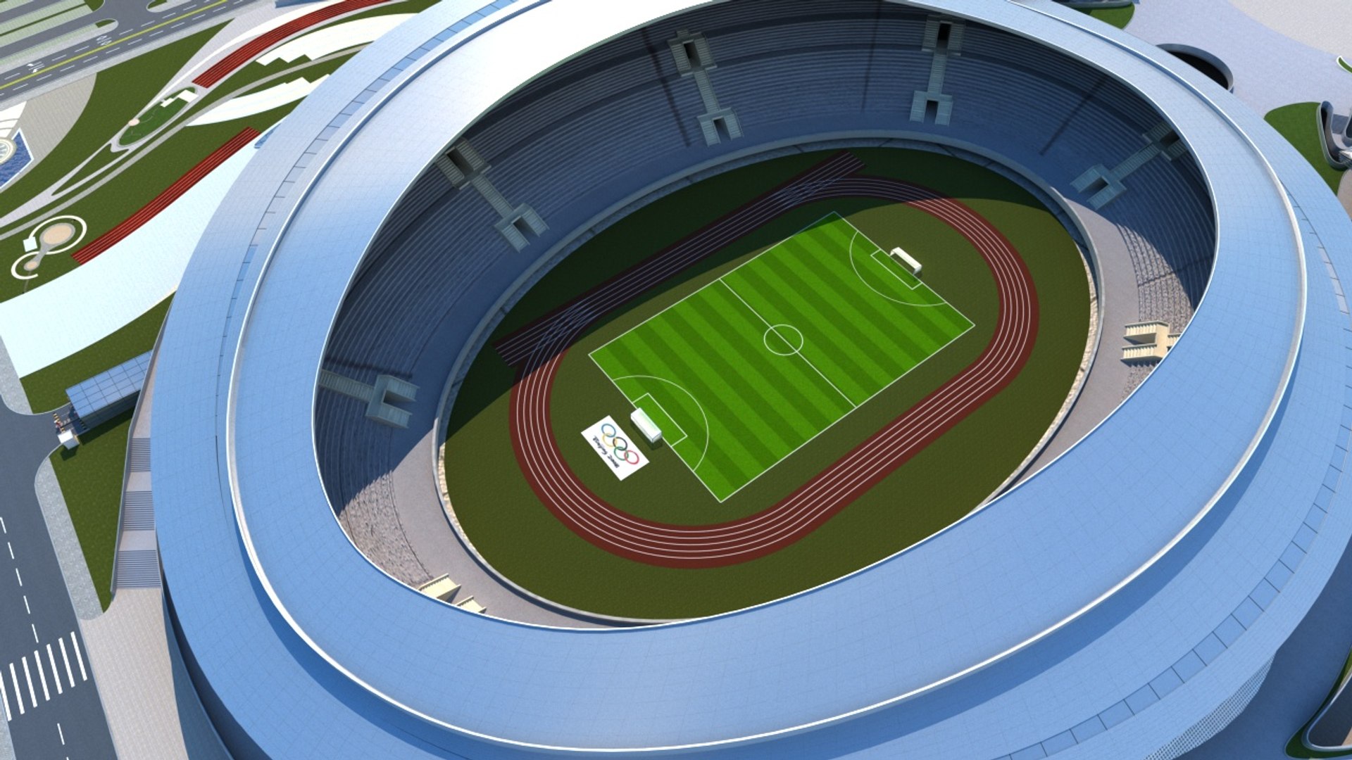3D Model Stadium 6 - TurboSquid 2074893