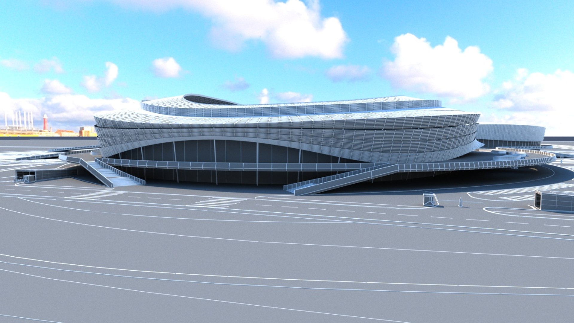 3D Model Stadium 6 - TurboSquid 2074893