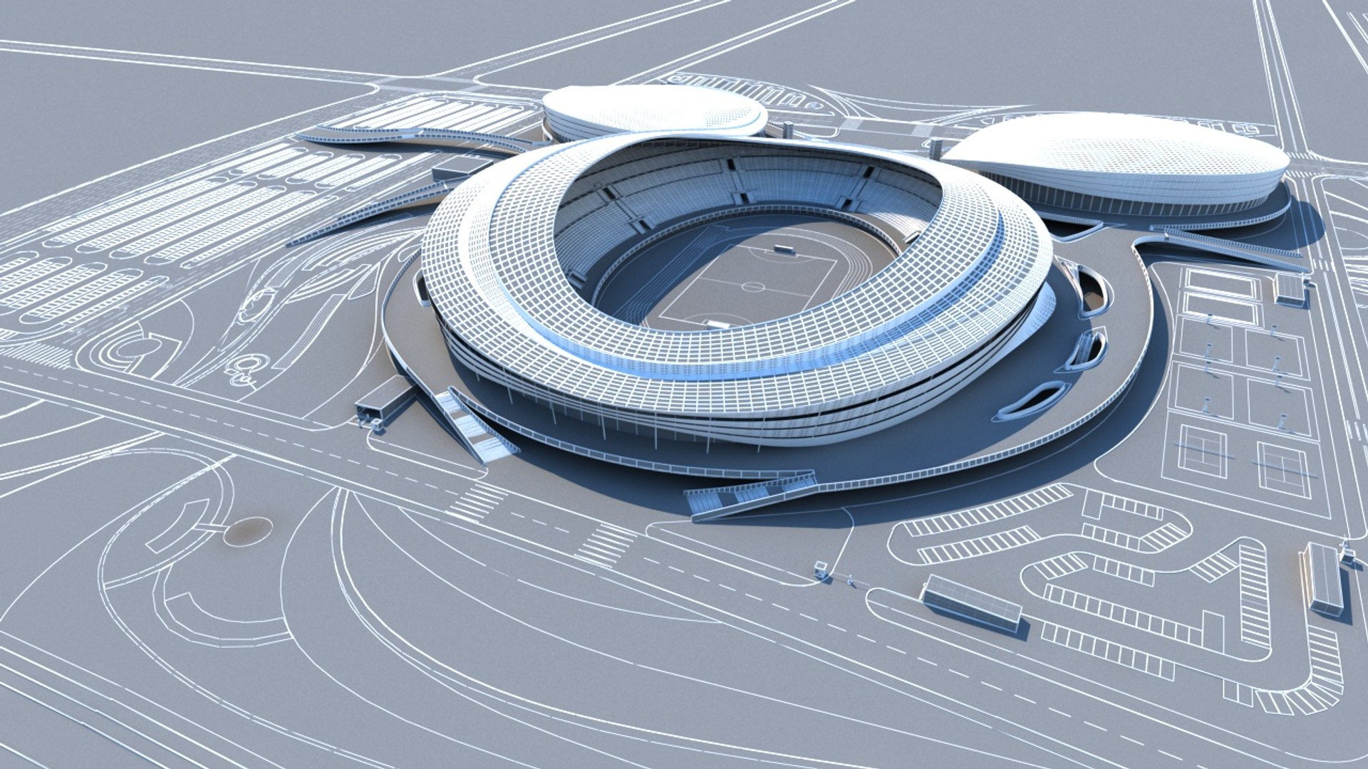 3D Model Stadium 6 - TurboSquid 2074893