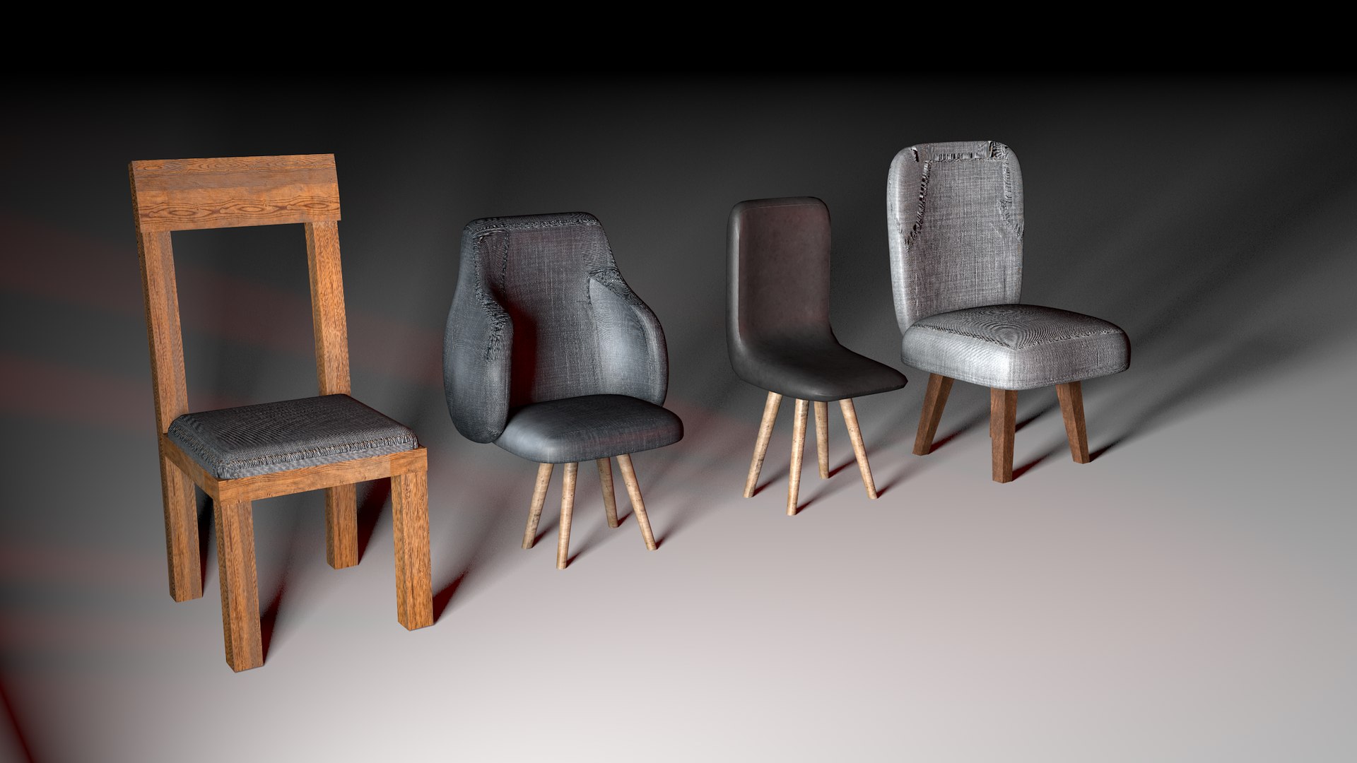3D 4 Chairs - TurboSquid 1825721