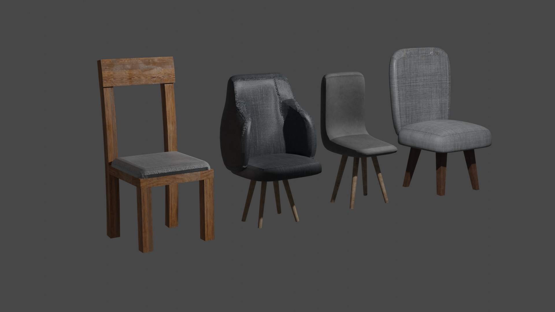 3D 4 Chairs - TurboSquid 1825721