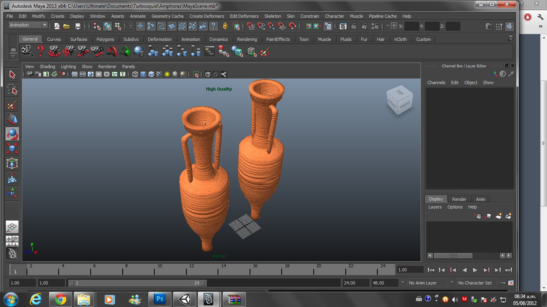 3d model amphoras rome roman