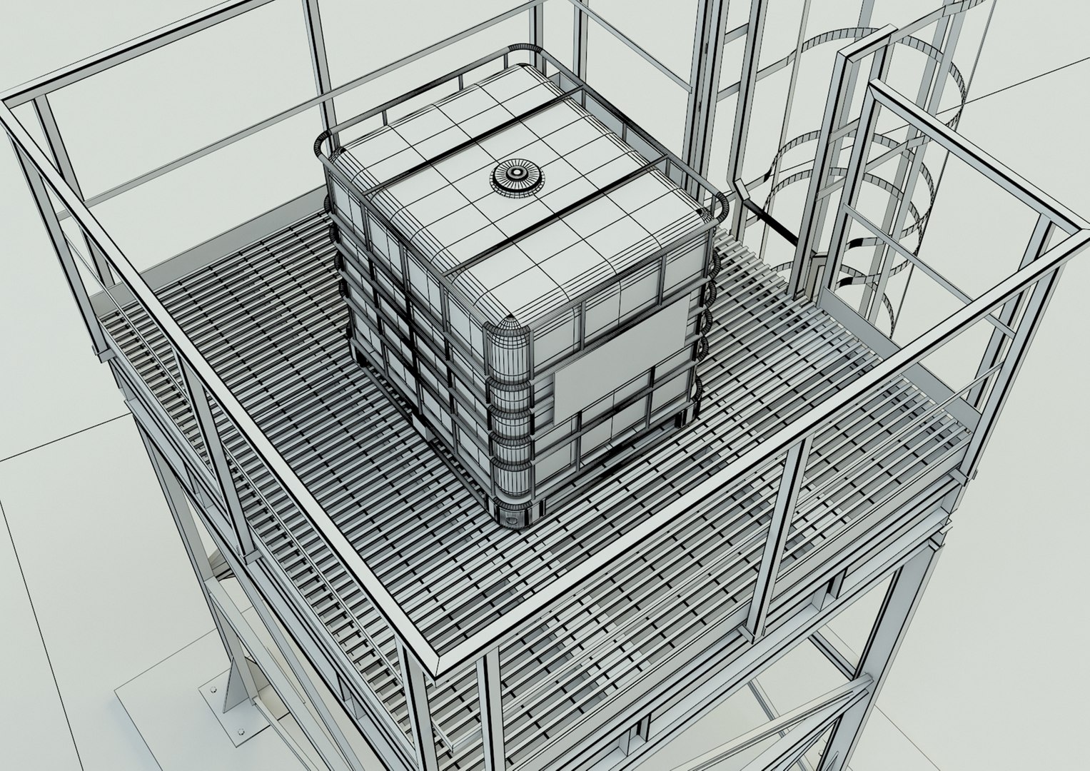 Tower Structure Oil Tank 3D Model - TurboSquid 2069526