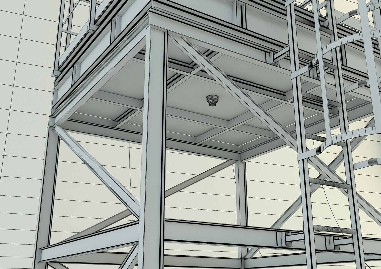 Tower Structure Oil Tank 3D Model - TurboSquid 2069526