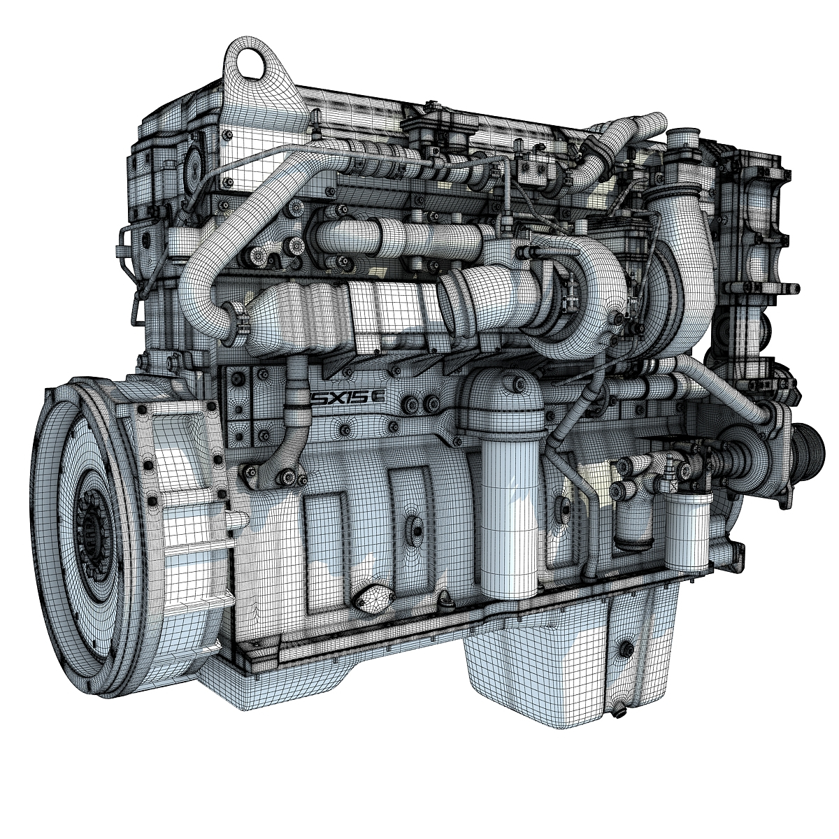 Heavy truck engine 3D model - TurboSquid 1153178