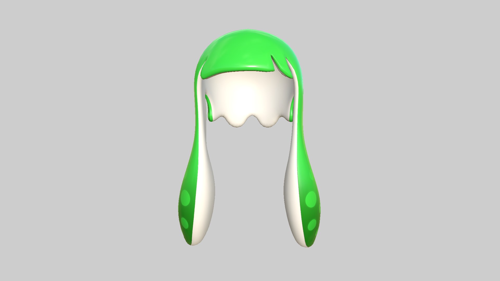 Inkling Hair 03 Green - Splatoon Character Design 3D model - TurboSquid ...