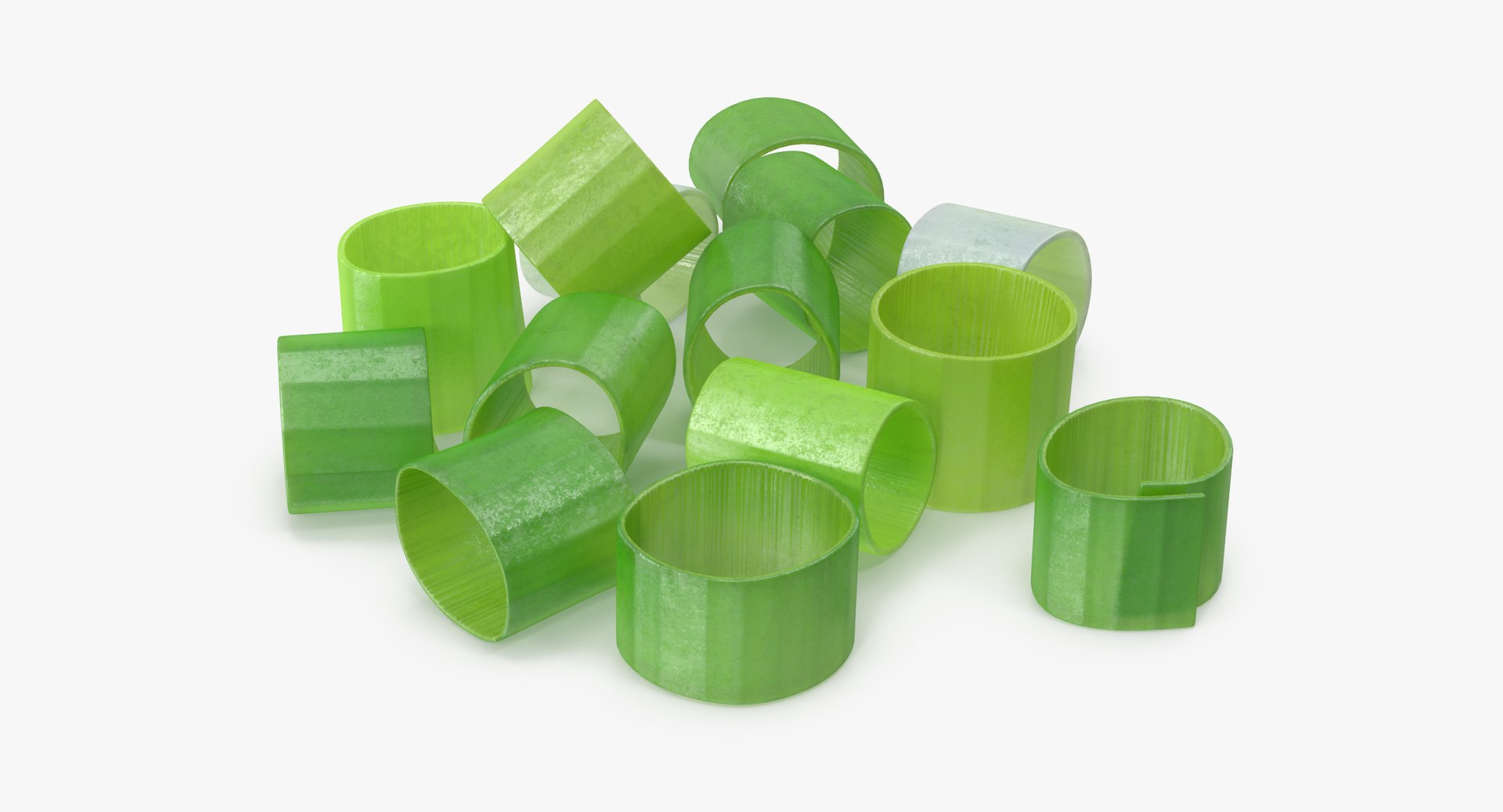 chopped scallions 3d model