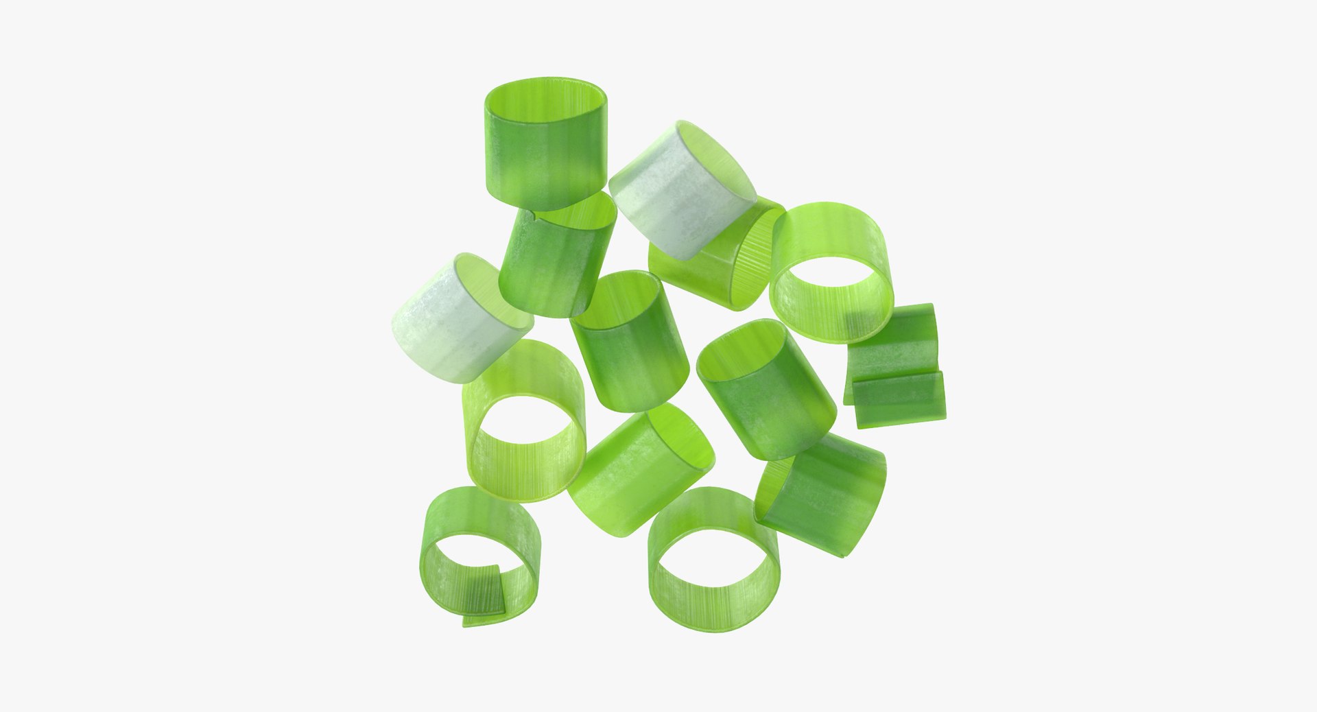 chopped scallions 3d model
