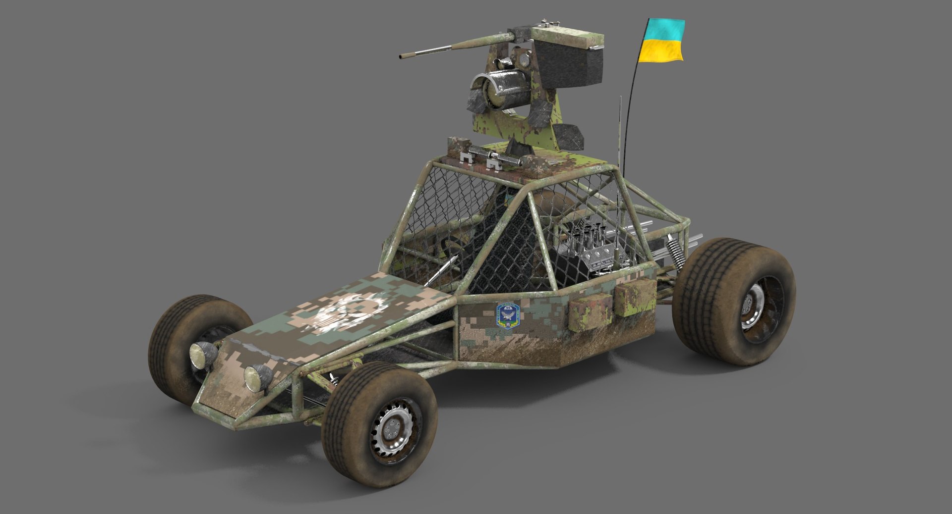 Military Buggy 3d Model
