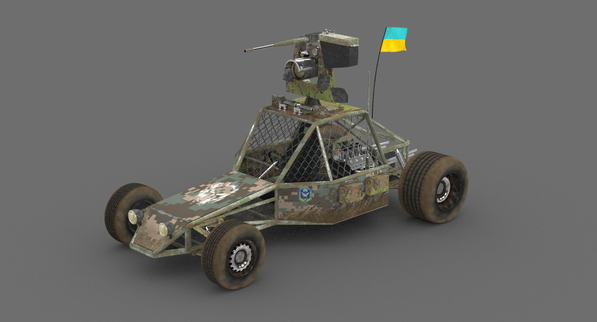 Military Buggy 3d Model