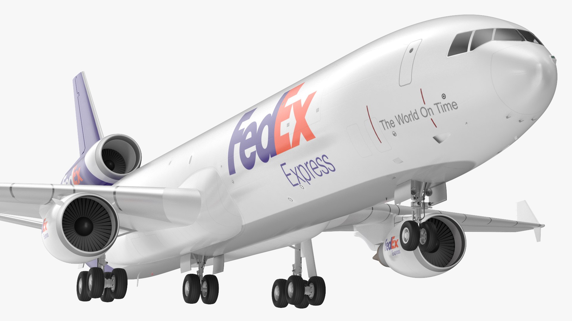 McDonnell Douglas MD11 Tri Jet Airliner FedEx Rigged 3D model ...