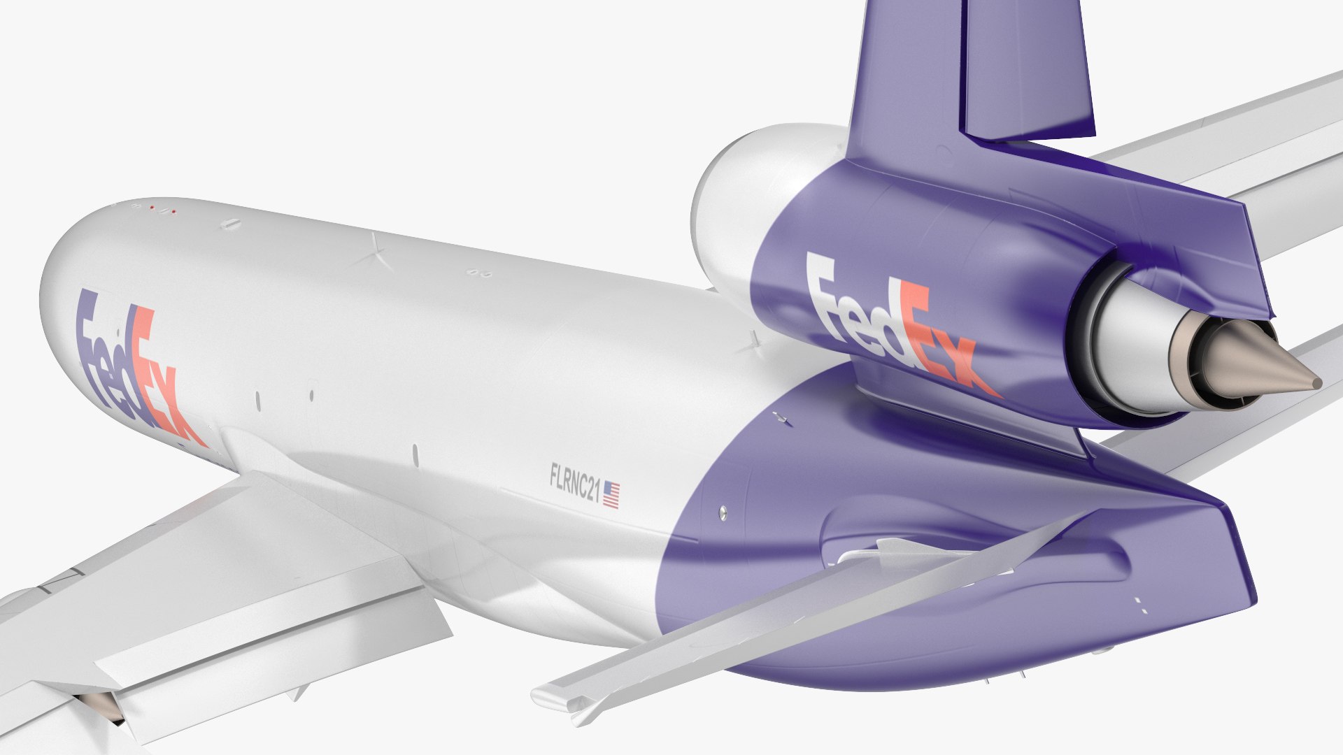 McDonnell Douglas MD11 Tri Jet Airliner FedEx Rigged 3D model ...