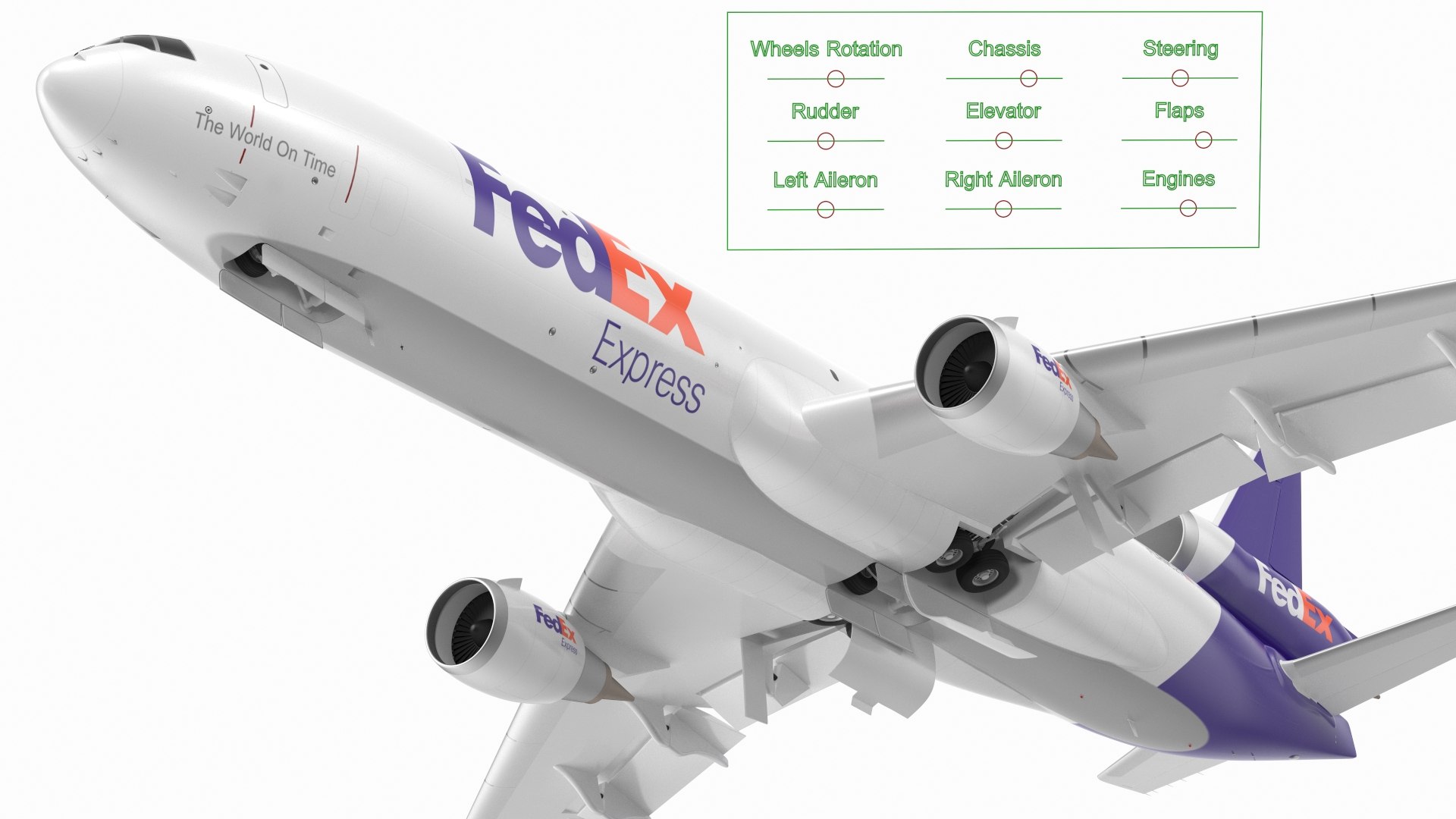 McDonnell Douglas MD11 Tri Jet Airliner FedEx Rigged 3D model ...