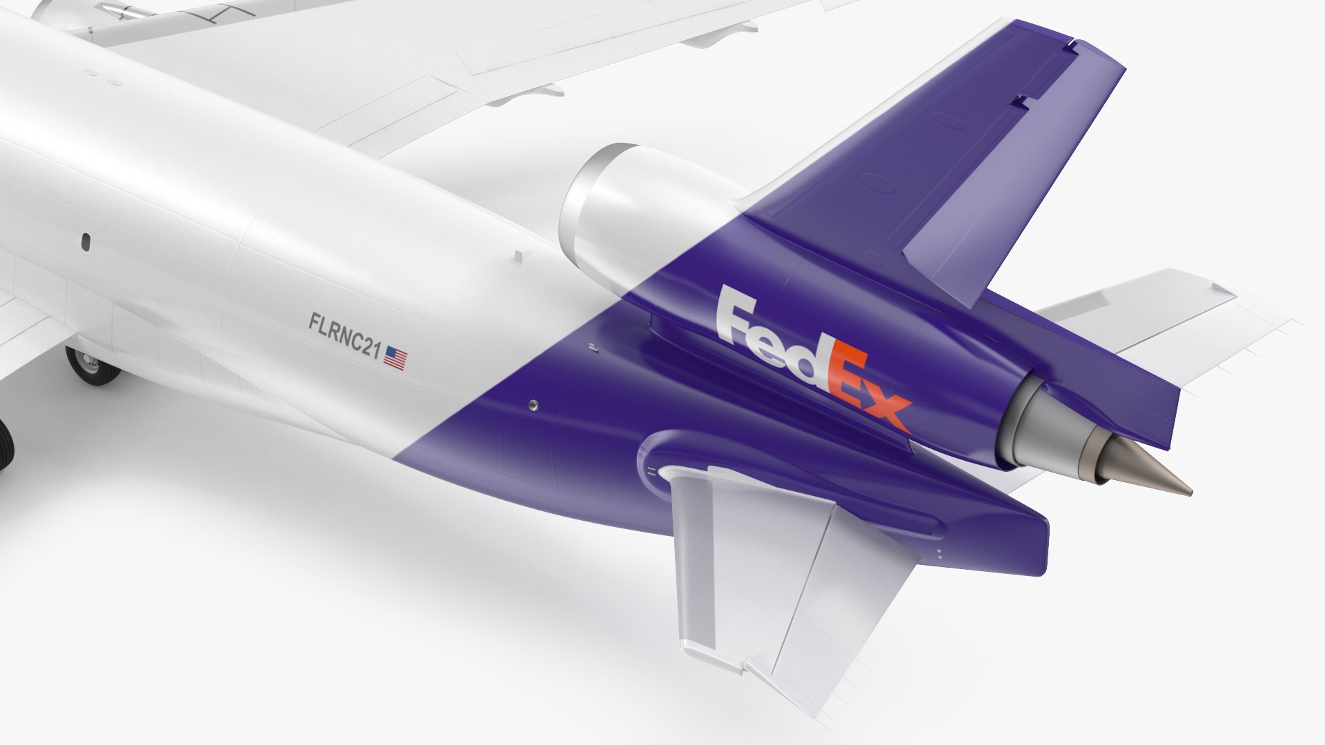 McDonnell Douglas MD11 Tri Jet Airliner FedEx Rigged 3D model ...